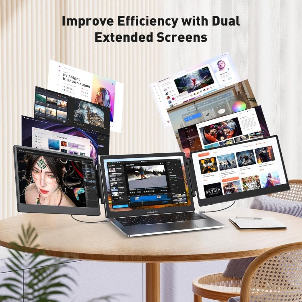 S3 14" Portable Monitor | 1080P Triple Screen - BJYP